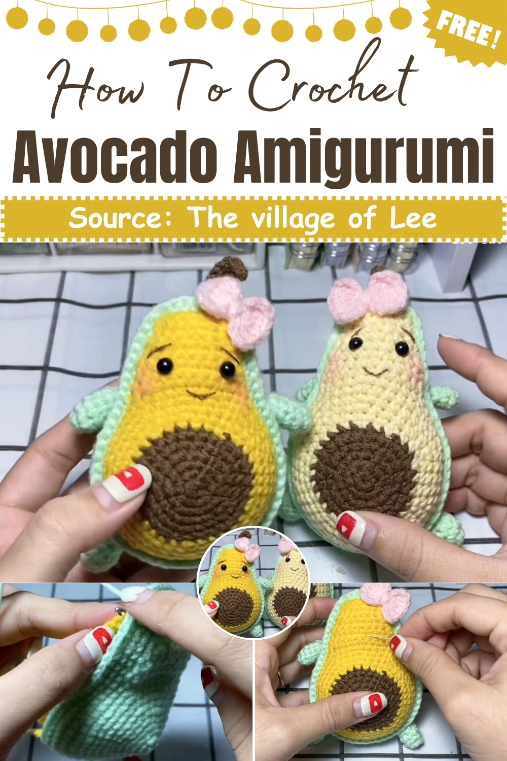How To Crochet Avocado Amigurumi Free Pattern - Amigurumiy