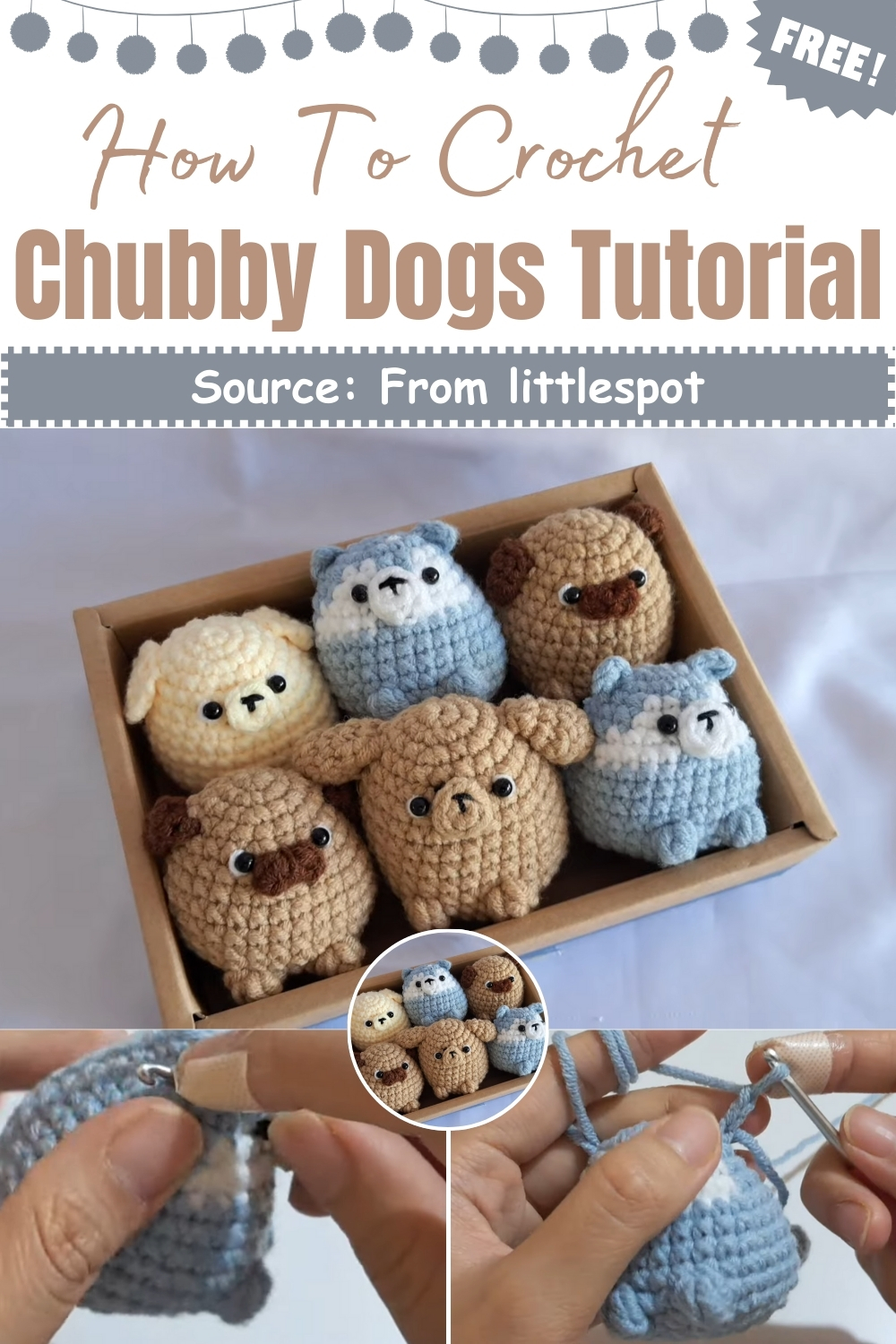 Cute Chubby Dogs Crochet Amigurumi Free Pattern - Amigurumiy