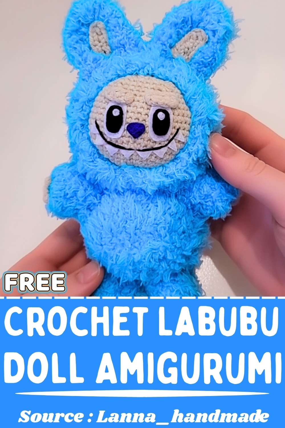 Crochet Labubu Doll Amigurumi Pattern In Solid Color - Amigurumiy
