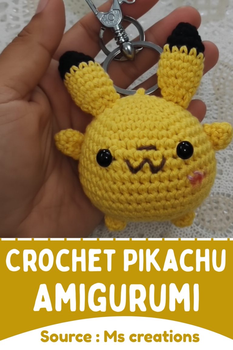Crochet Pikachu Amigurumi Keychain Pattern Free - Amigurumiy