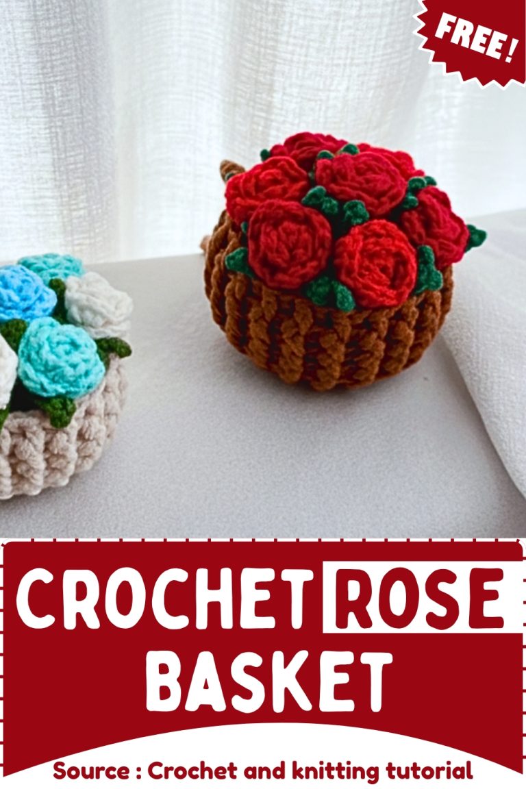 How To Crochet Rose Basket Tutorial For Stunning Floral Decor - Amigurumiy