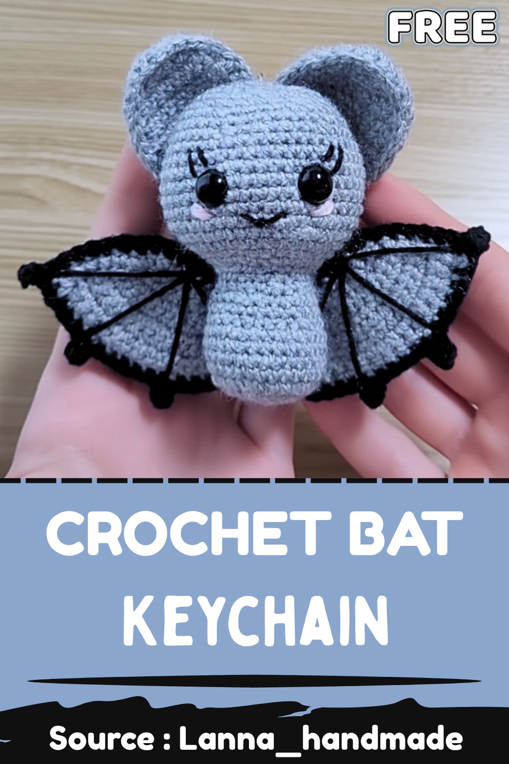 How To Crochet A Bat Keychain Free Pattern - Amigurumiy