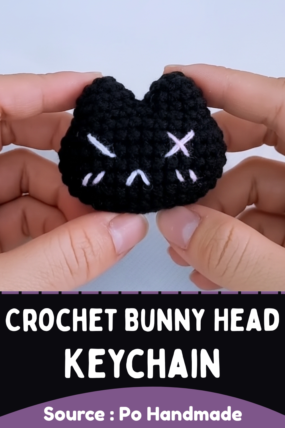 Crochet Bunny Head Keychain Free Pattern For Beginners - Amigurumiy