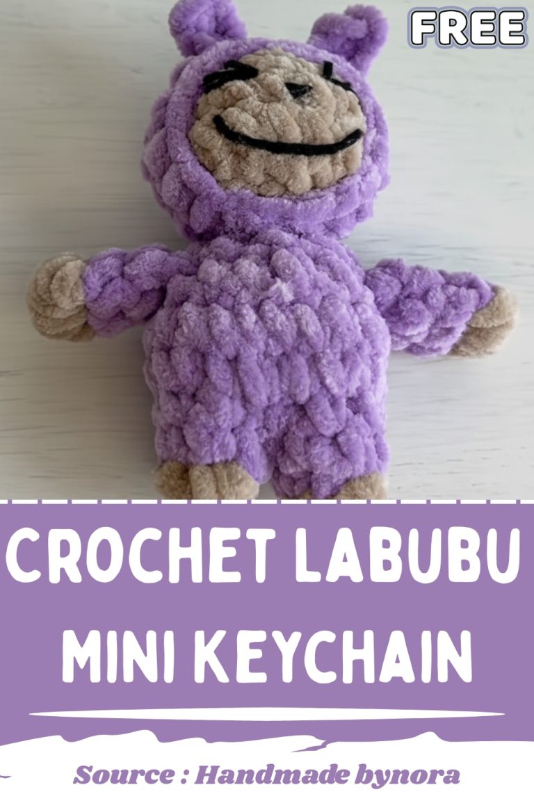 Cute Crochet Labubu Mini Keychain Amigurumi Pattern - Amigurumiy