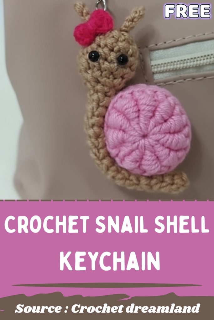 Snail Keychain With Shell Crochet Pattern - Amigurumiy