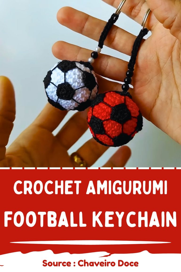 Mini Football Keychain Amigurumi Crochet Free Pattern For Sports Lovers ...