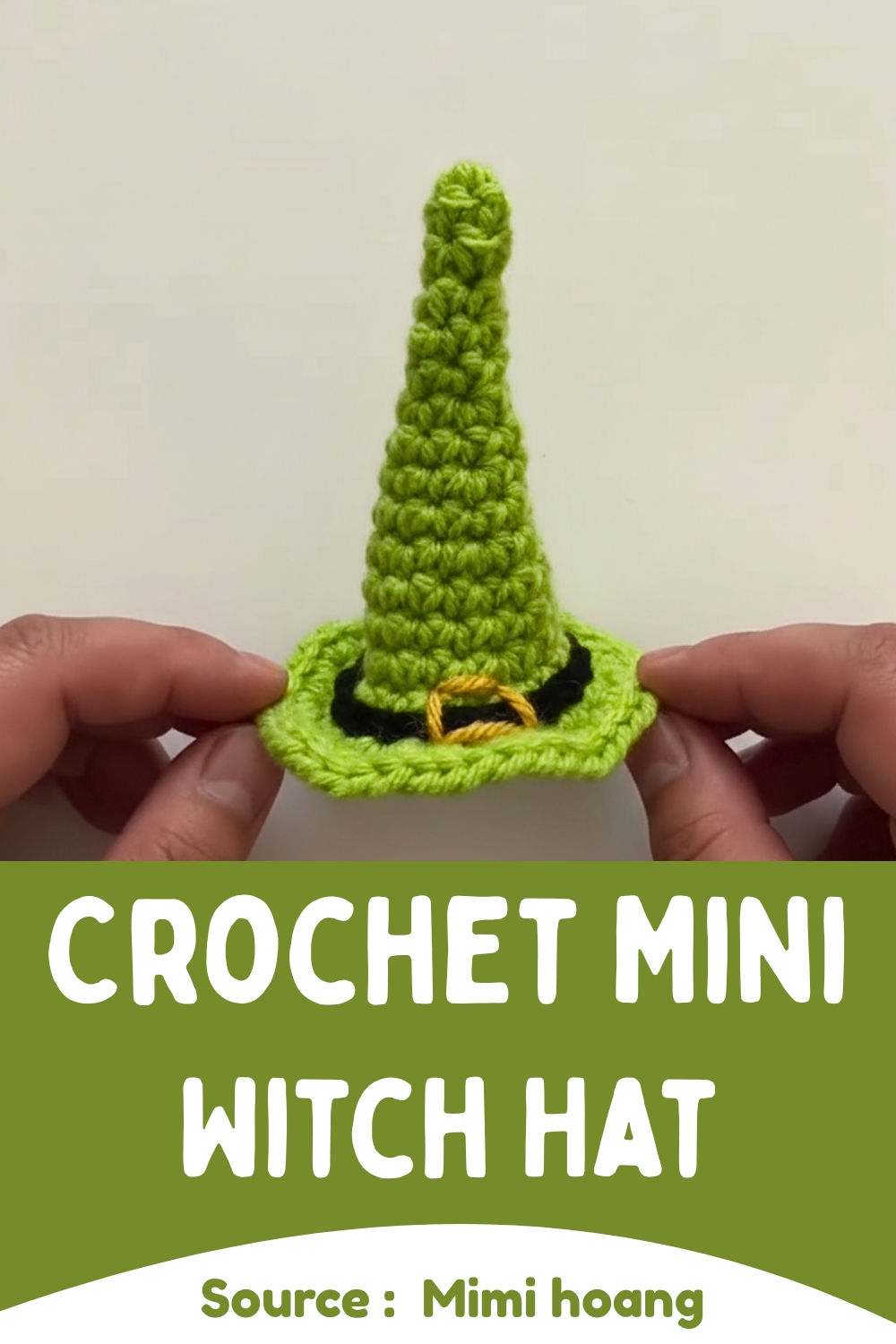 Easy Crochet Mini Witch Hat Free Amigurumi Pattern - Amigurumiy