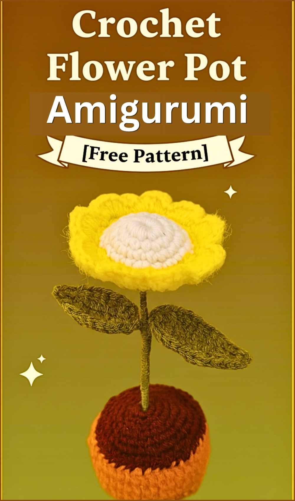 Crochet Flower Pot Free Pattern Tutorial For Beginners - Amigurumiy