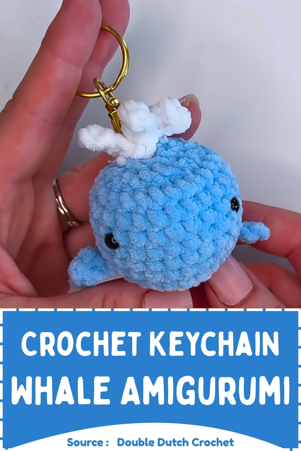 Mini Crochet Amigurumi Keychain Whale Free Pattern - Amigurumiy
