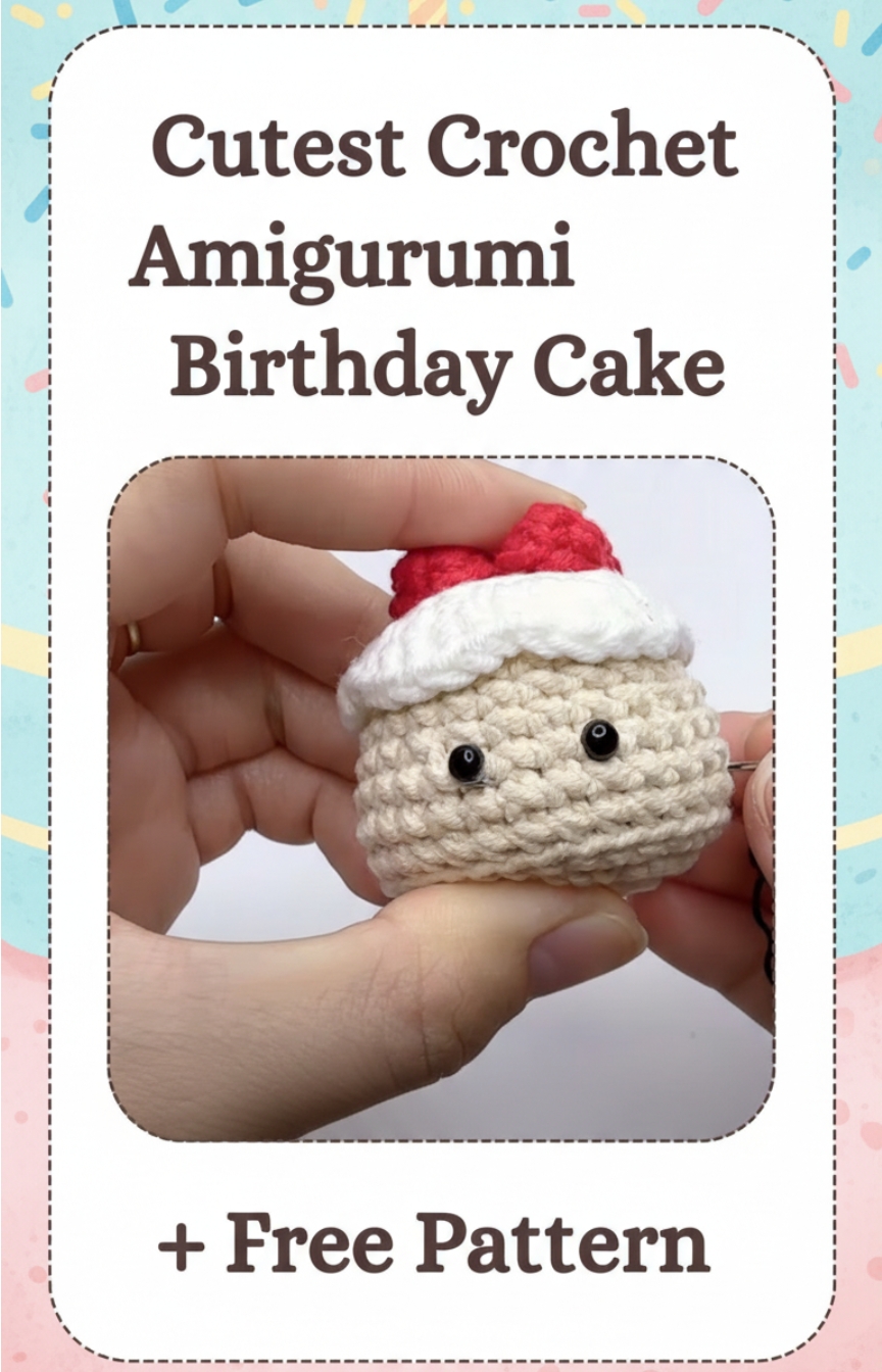 Cutest Crochet Amigurumi Birthday Cake Free Pattern - Amigurumiy