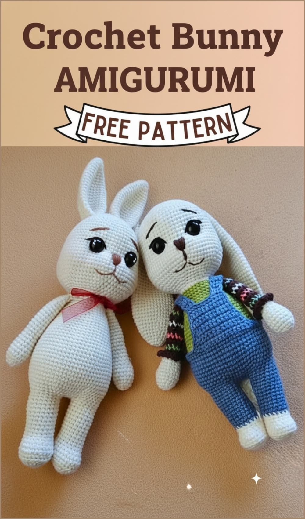 Free Amigurumi Bunny Crochet Pattern With Ears And Face Details ...