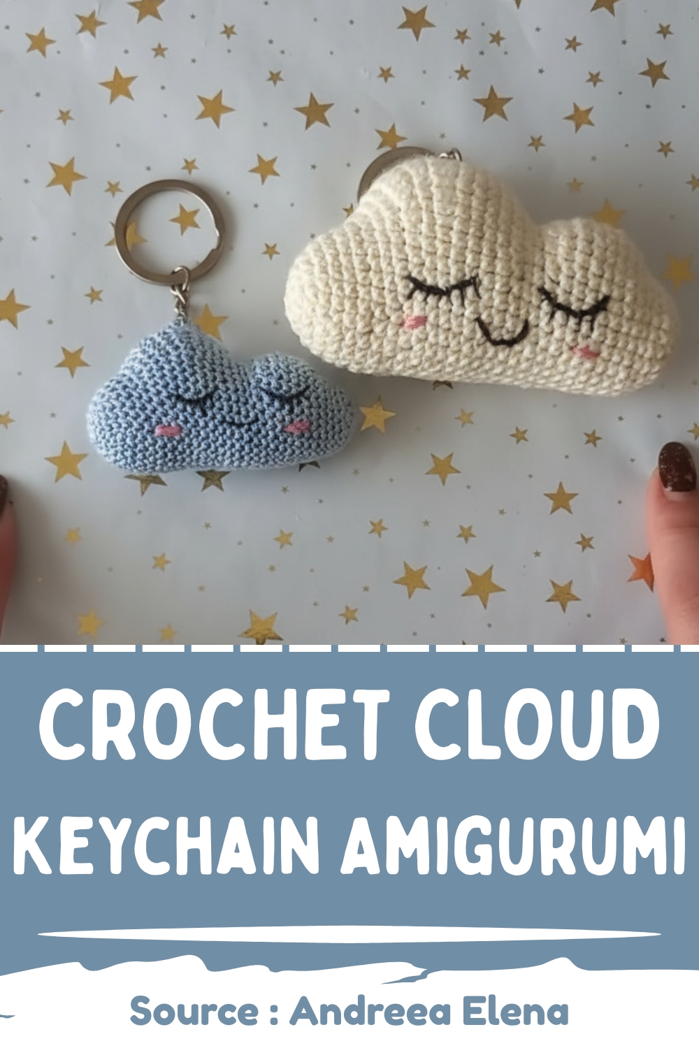 Mini Crochet Cloud Keychain Pattern That Everyone Loves - Amigurumiy
